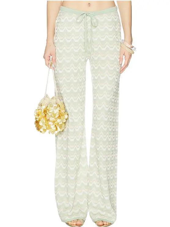 Devon Windsor Flora Wide Leg Pant - Aloe