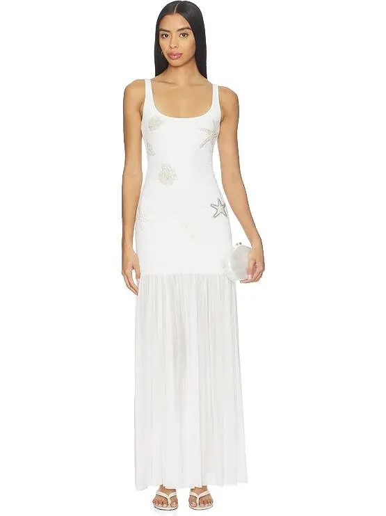 LESLIE AMON Flow Maxi Dress - White