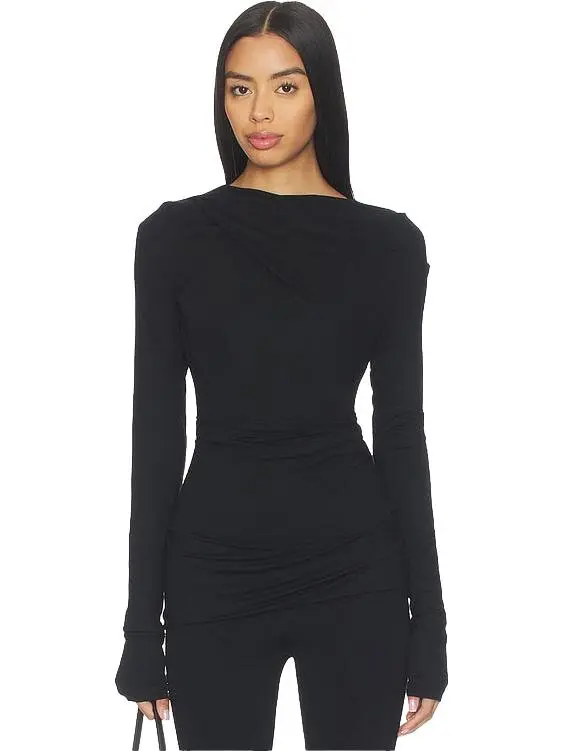 ENTIRE STUDIOS Drape Top - Black