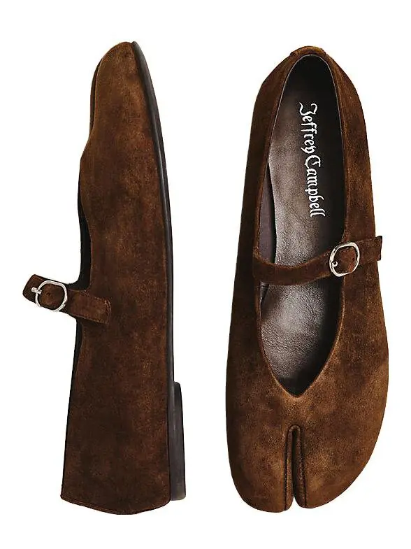 Jeffrey Campbell Preakness Split-toe Mary Janes - Brown Suede