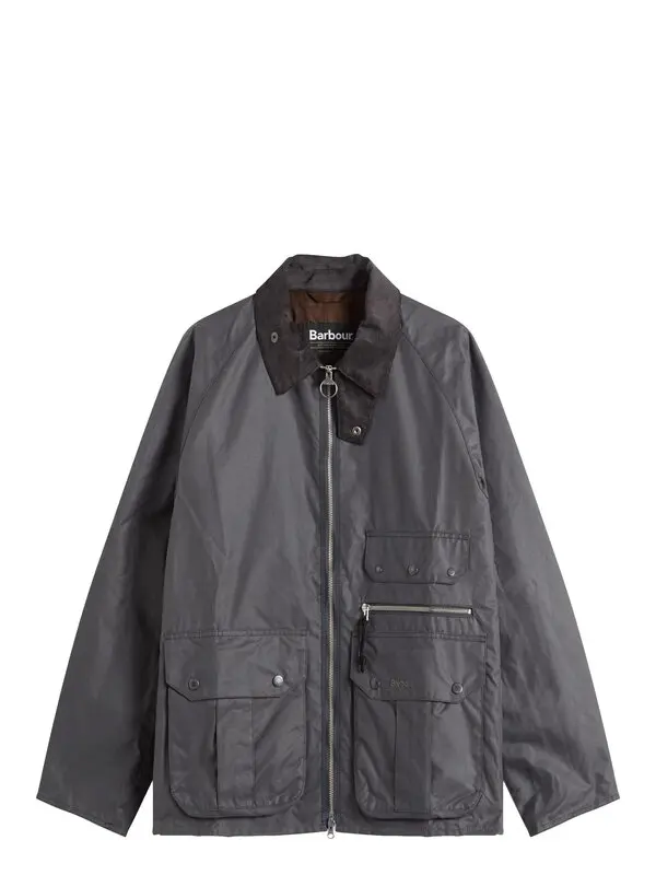Barbour Re-engineered Blackett Spey Wax Jacket - Asphalt