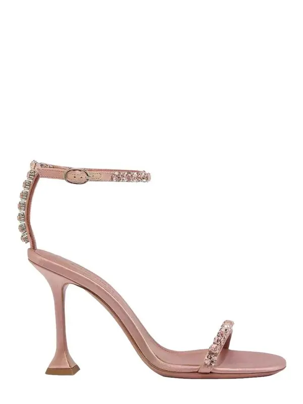 Amina Muaddi Gigi Crystal-embellished Sandals - Pink