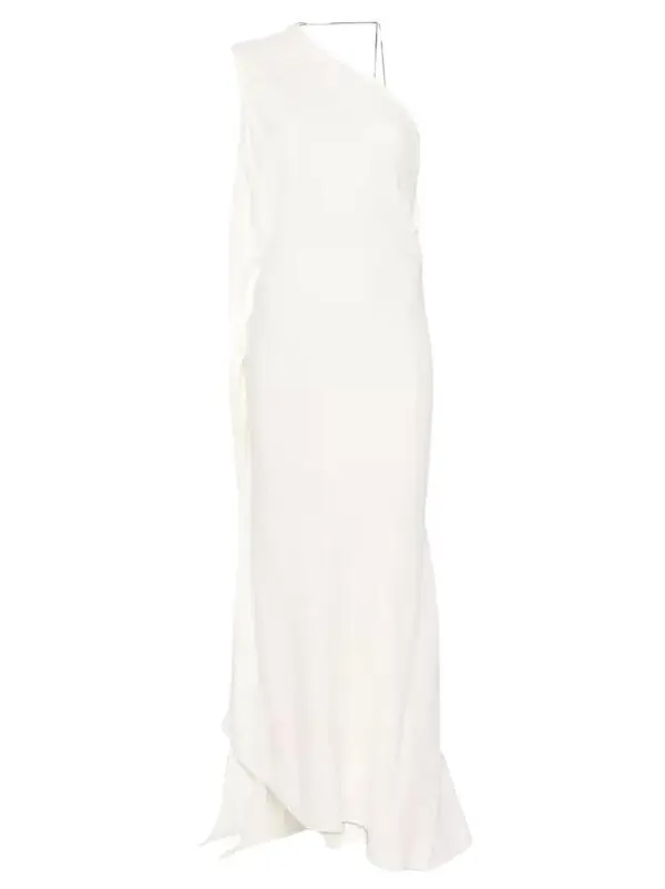 Victoria Beckham One-shoulder Chain-detail Dress - White