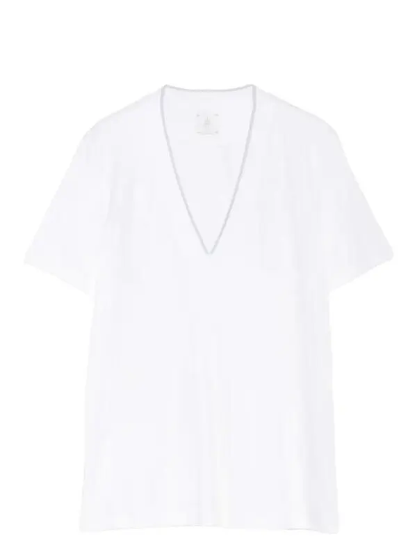 Eleventy V-neck T-shirt - White