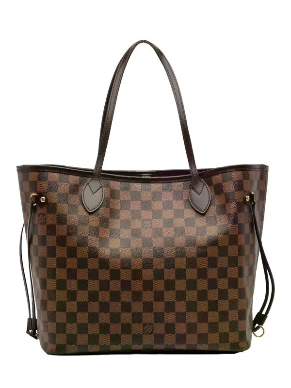LOUIS VUITTON 2015 Damier Ebene Neverfull Mm Tote Bag - Brown