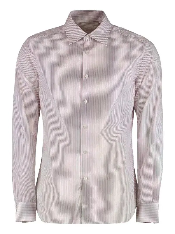 SLOWEAR Striped Cotton Shirt - White