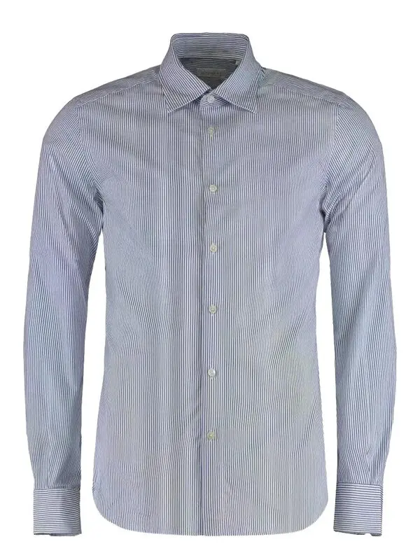 SLOWEAR Striped Cotton Shirt - White