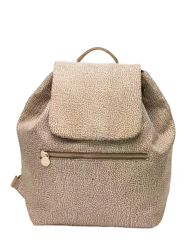 Borbonese Medium Printed Backpack - Neutrals