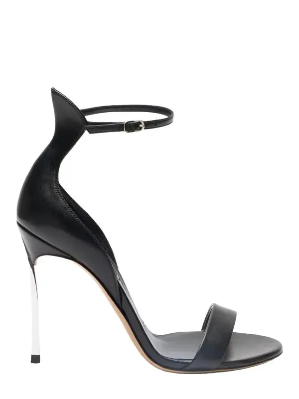 Casadei Cappa Blade Leather Heeled Sandals - Black