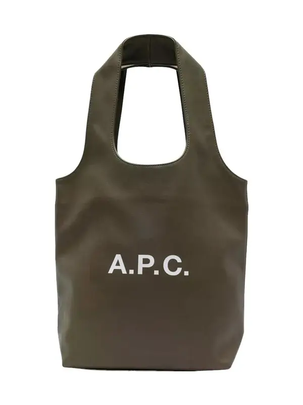 A.p.c. Small Ninon Logo-print Tote Bag - Green