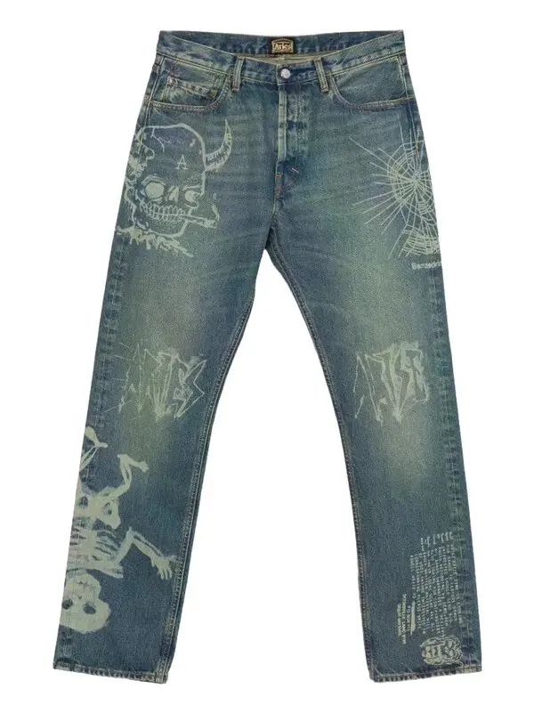 Aries Metal 00`s Lilly Straight-leg Jeans - Blue
