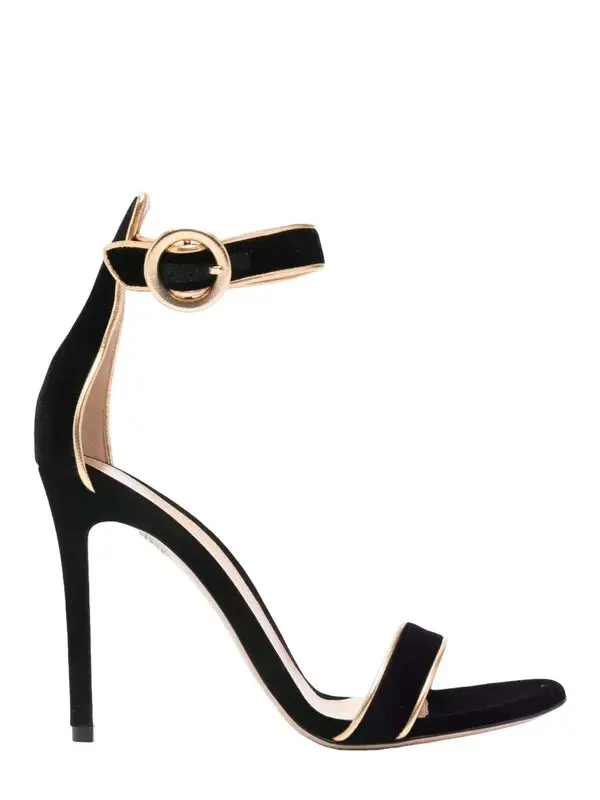 GIANVITO ROSSI Buckle-strap Stiletto Sandals - Black