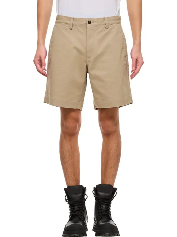 Polo Ralph Lauren Pantaloni Corti In Cotone - Beige