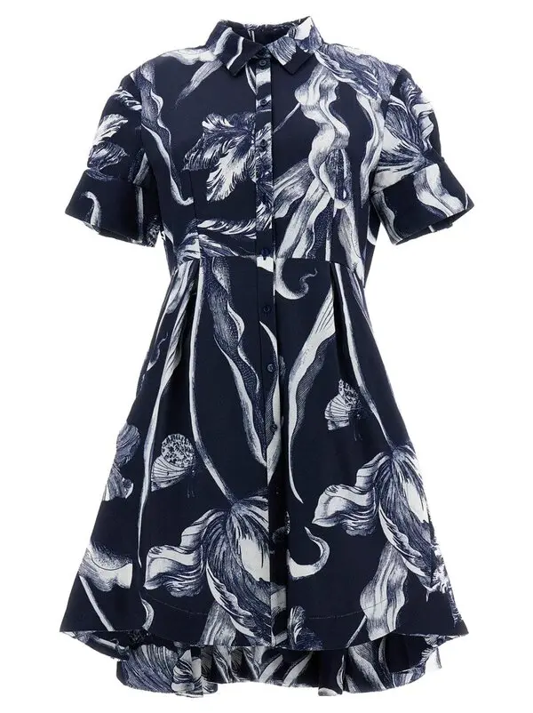 Erdem Mini Shirt Dress - Multicolor