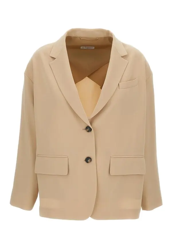 Alberto Biani Single-breasted Blazer - Beige