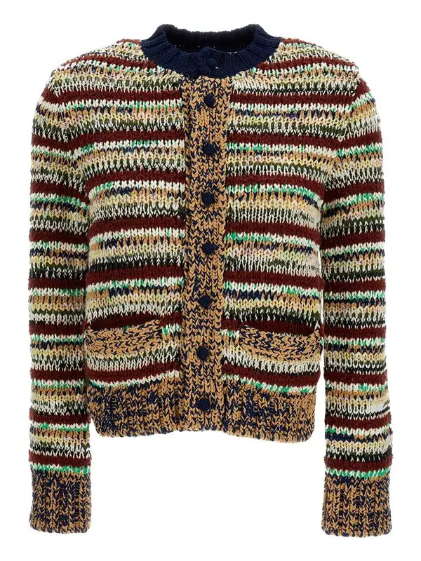 Sacai Mixed Knit Cardigan - Multicolor