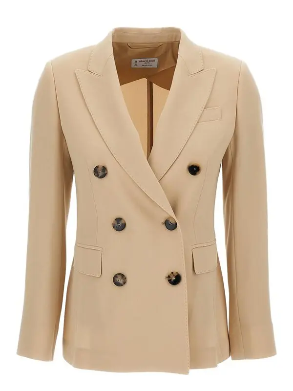 Alberto Biani Double-breasted Blazer - Beige