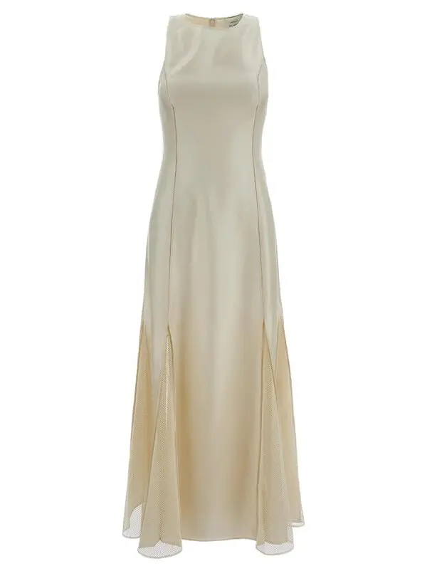 Loulou De Saison Maxi Dress With Iraka Details - Beige