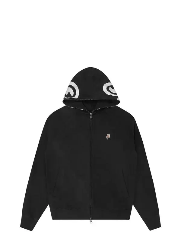 ICECREAM Long-sleeve Zip Hoodie - Black