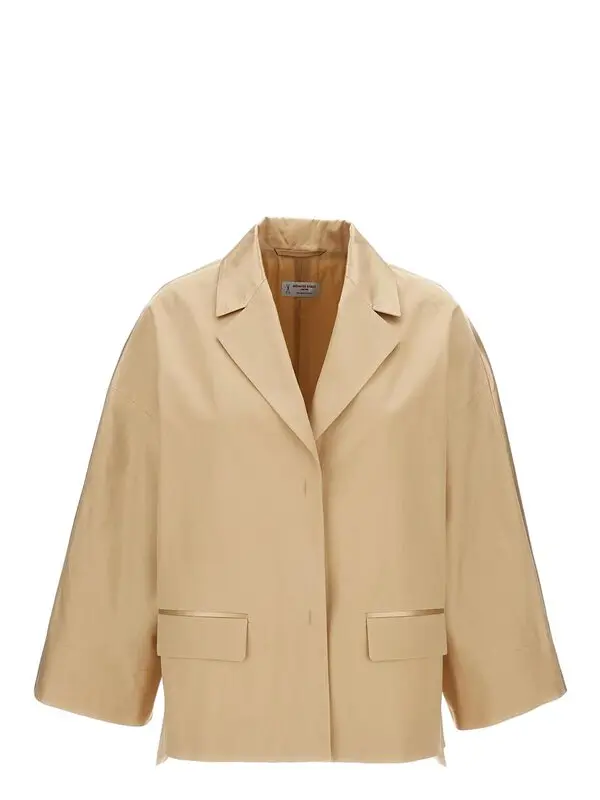 Alberto Biani Silk Blend Jacket - Beige