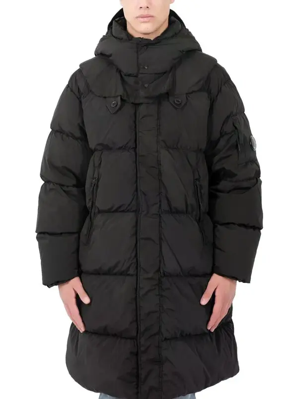 C.P. COMPANY Hooded Down Coat - Black