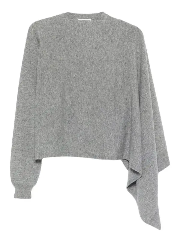 JIL SANDER Long-sleeve Asymmetric Sweater Set - Grey