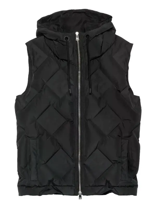 Fendi Ff-jacquard Hooded Gilet - Black