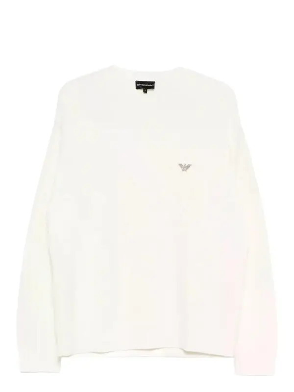 Emporio Armani Logo-patch Sweater - White