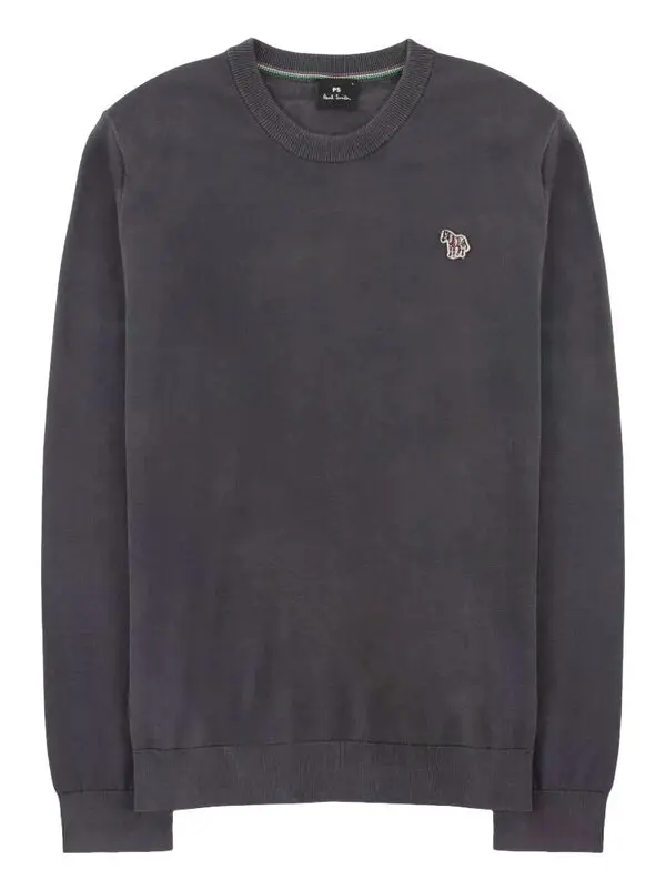 Paul Smith Crew-neck Sweater With Embroidered Logo - Grey