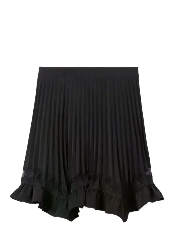 Claudie Pierlot Pleated A-line Skirt - Black