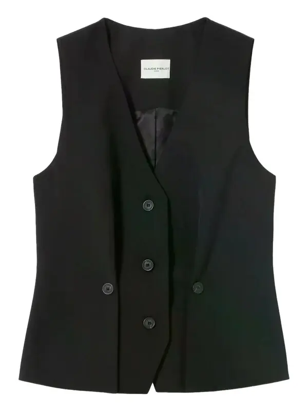 Claudie Pierlot Buttoned Vest - Black