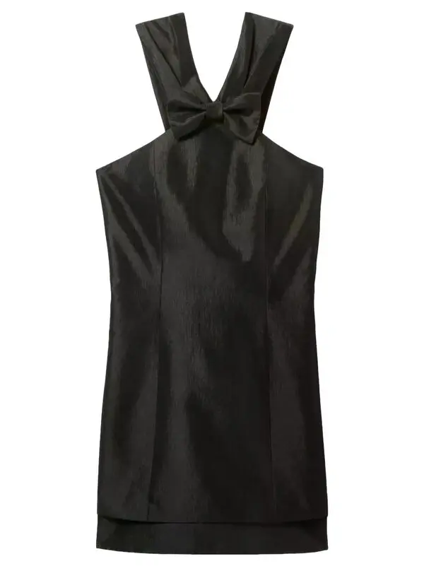 Claudie Pierlot Bow-detail Halterneck Mini Dress - Black