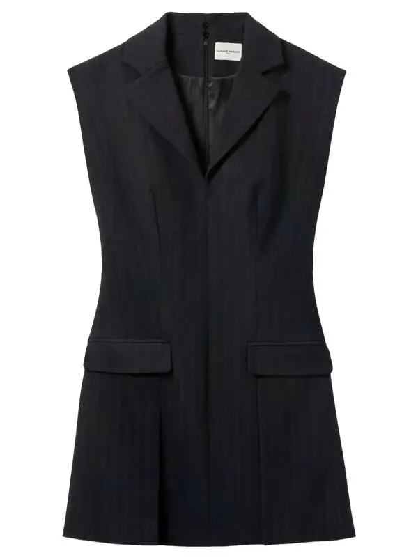 Claudie Pierlot Pinstripe Sleeveless Dress - Black
