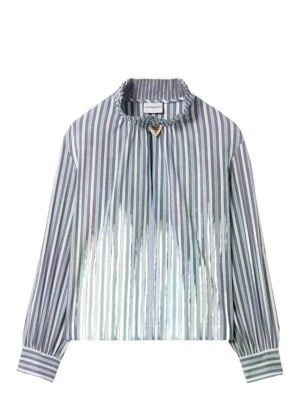 Claudie Pierlot Striped Cotton Top - Blue