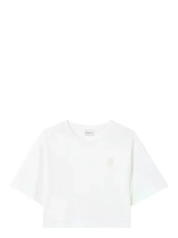 Claudie Pierlot Logo-embroidered T-shirt - White