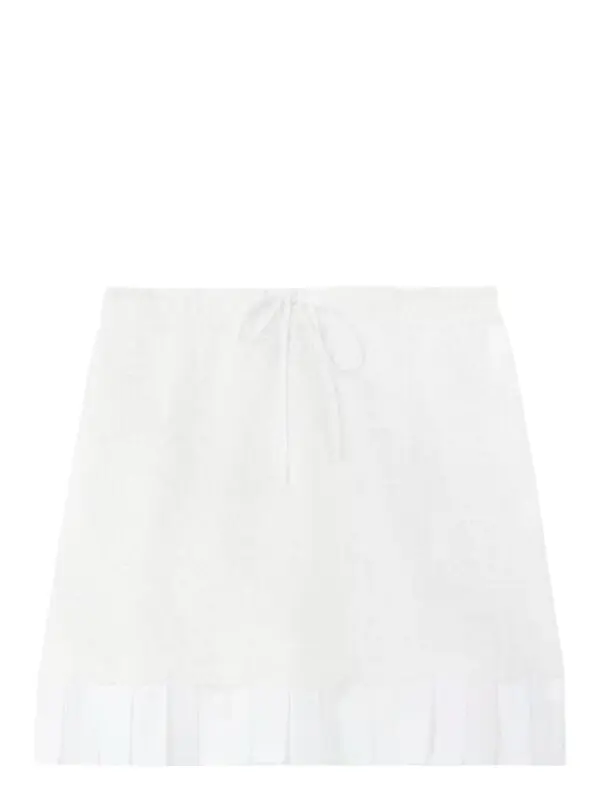Claudie Pierlot Mini Skirt With Lace Detail - White