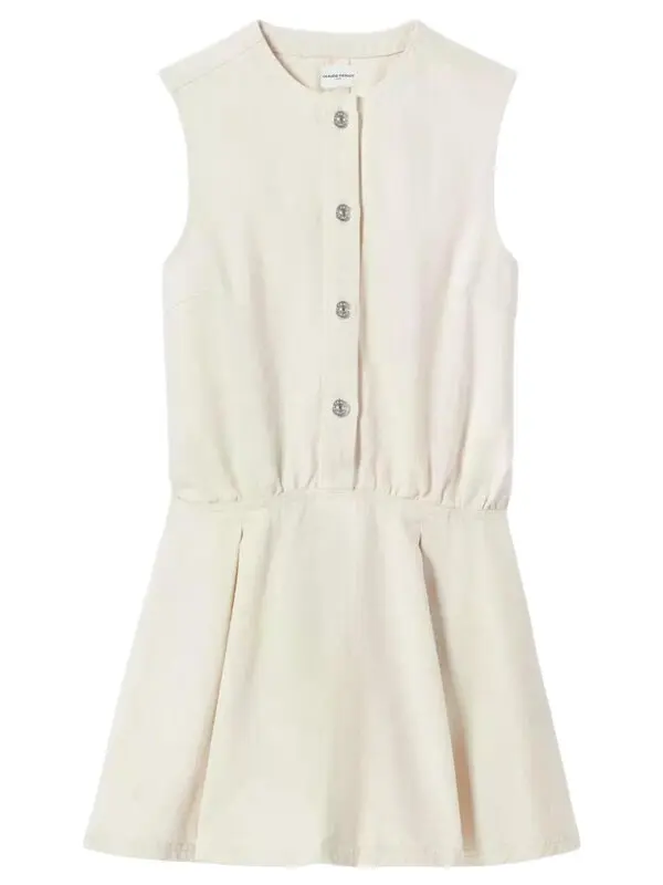 Claudie Pierlot Buttoned Pleated Dress - Neutrals