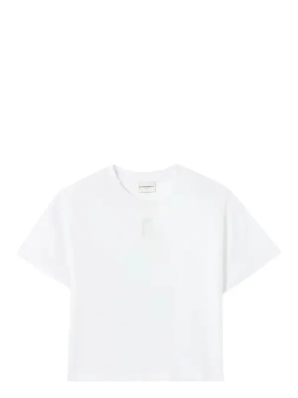 Claudie Pierlot Logo-embroidered Cotton T-shirt - White
