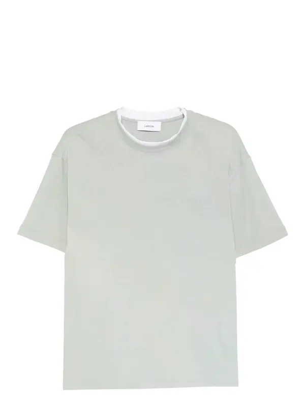 LARDINI Contrast-trim T-shirt - Green