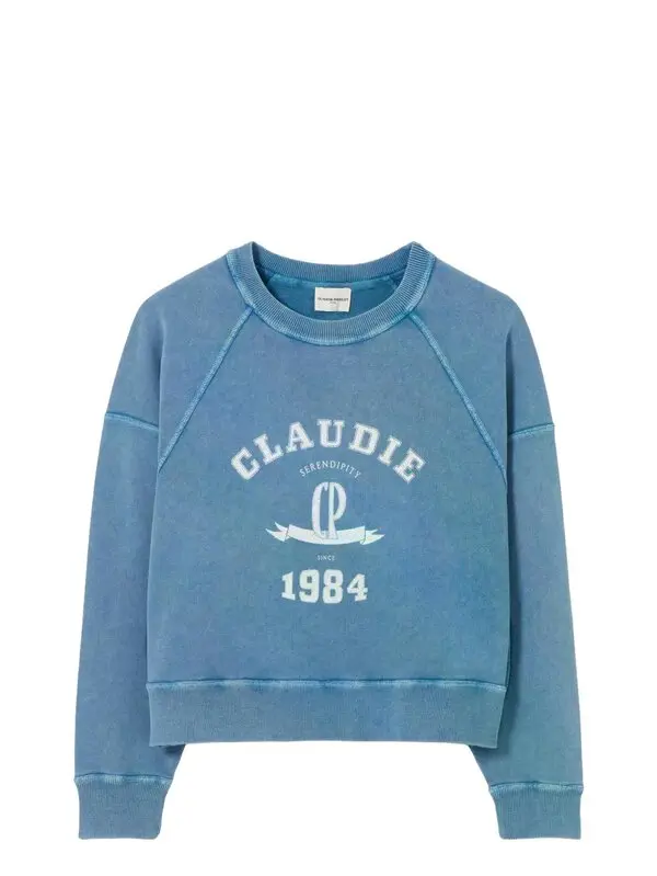 Claudie Pierlot Logo-print Sweatshirt - Blue