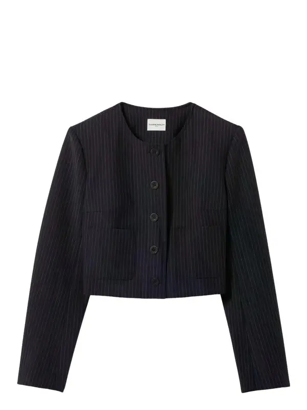 Claudie Pierlot Pinstripe Jacket - Black