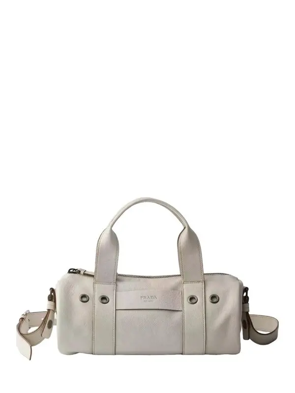 Prada Leather Tote Bag - Neutrals