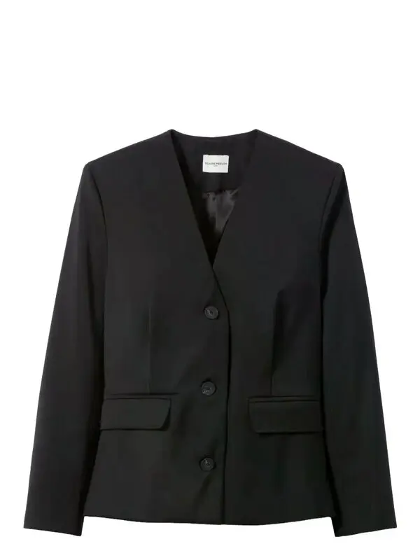 Claudie Pierlot Buttoned Blazer With Pockets - Black