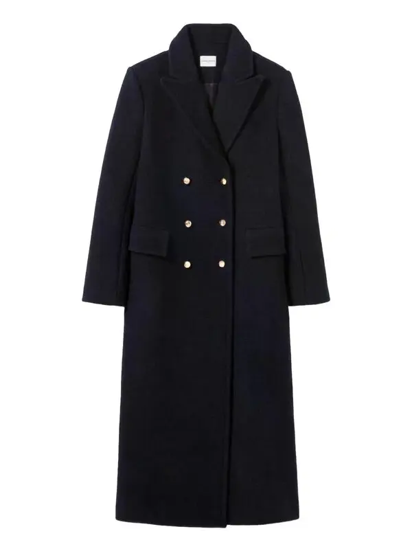 Claudie Pierlot Double-breasted Wool Coat - Blue