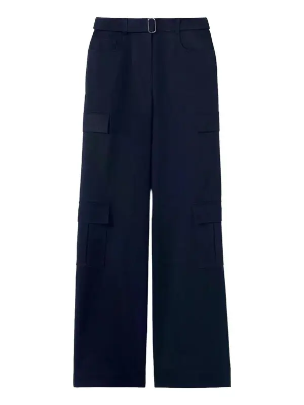 Claudie Pierlot Belted Wide-leg Cargo Trousers - Blue