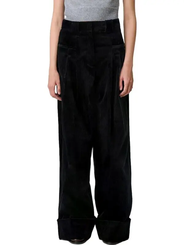Claudie Pierlot High-waist Wide-leg Trousers - Black
