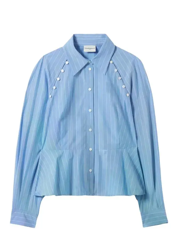 Claudie Pierlot Pinstripe Shirt - Blue