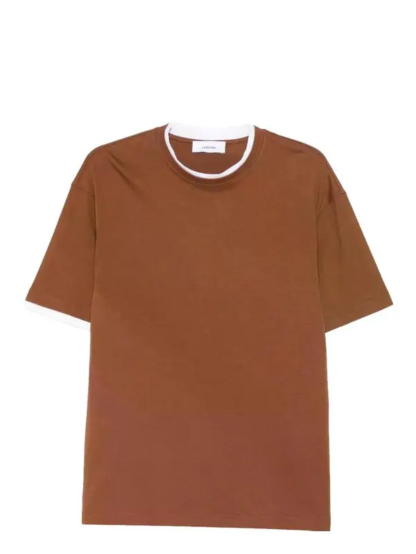 LARDINI Round-neck T-shirt - Brown
