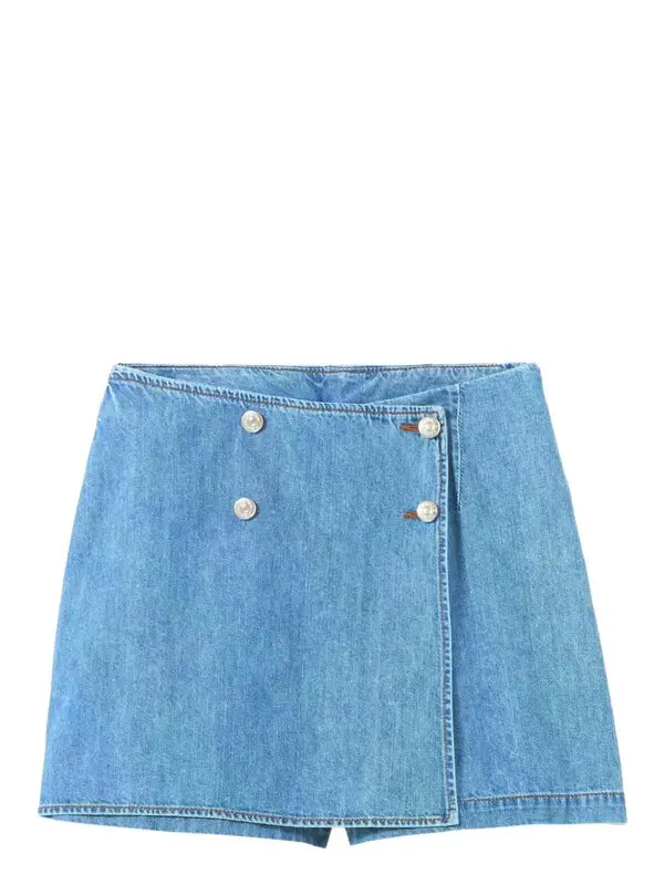 Claudie Pierlot Button Detailed Shorts - Blue