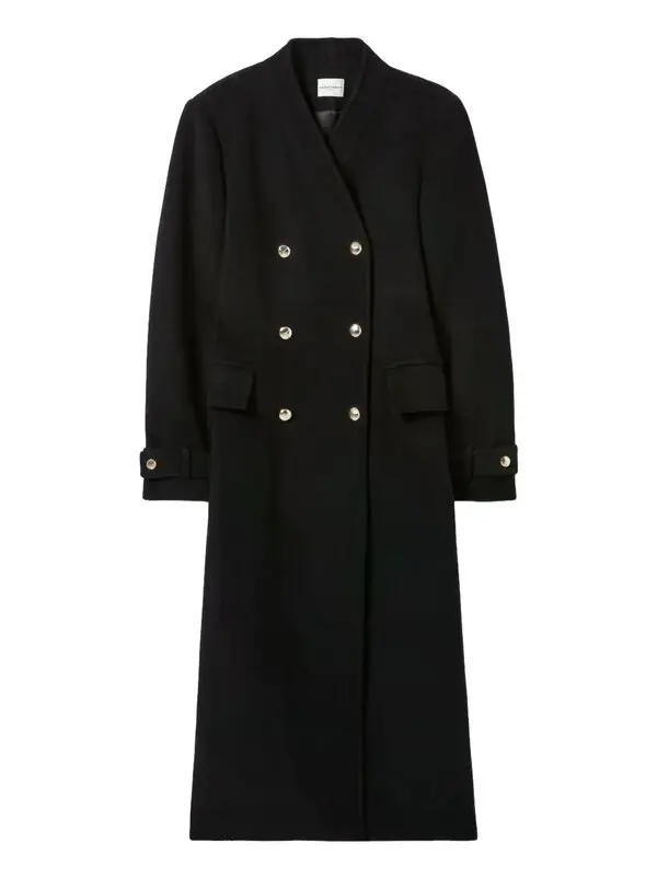 Claudie Pierlot Belted Double-breasted Coat - Black
